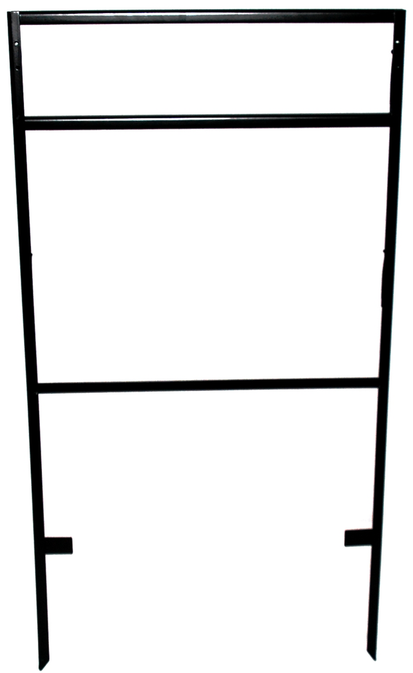 Metal H-Frame, 1 Rider Area, Black - Realty Supply Center