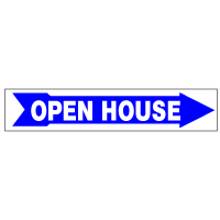 Rider, PVC, 6" x 24", OPEN HOUSE - Arrow - Realty Supply Center