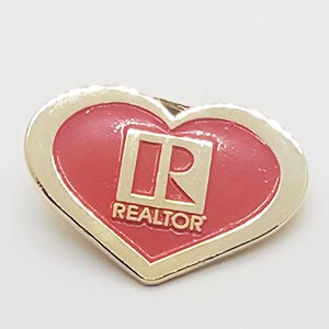 Commercial Magnetic Glitter Heart Pin - Realty Supply Center